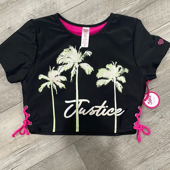 Justice | Swim | Justice Bathing Suit Top Rash Guard For Little Girls ...